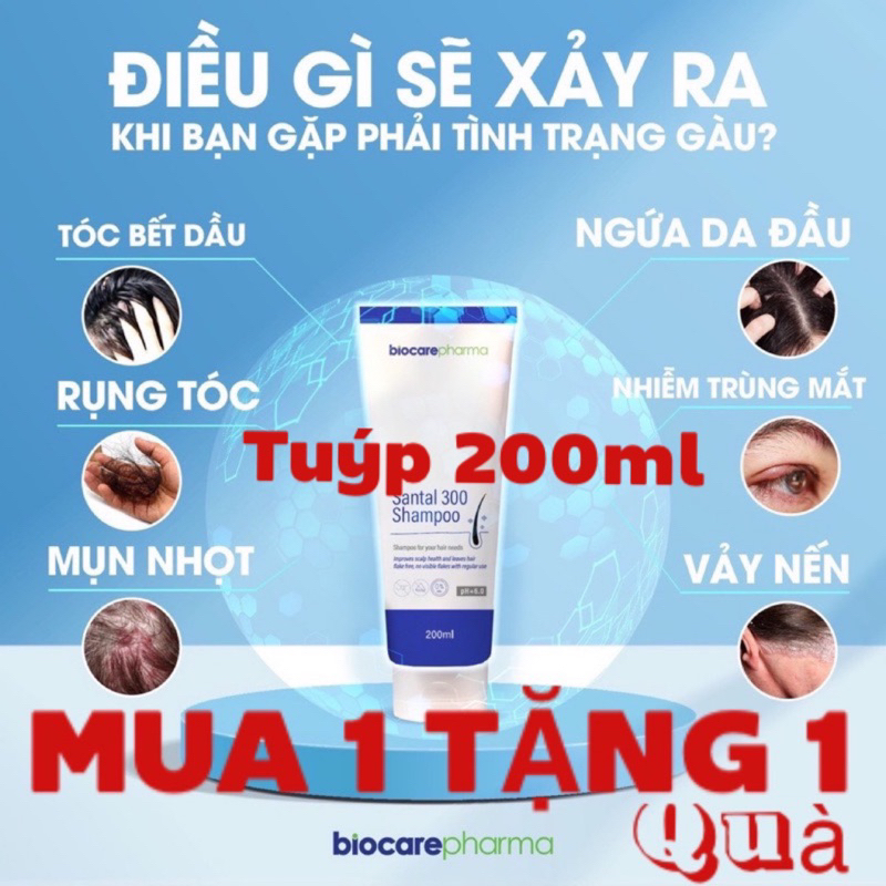 Mua Chính hãng Bio Care Pharma Santal 300 Shampoo 200ml - Dầu Gội Dược ...