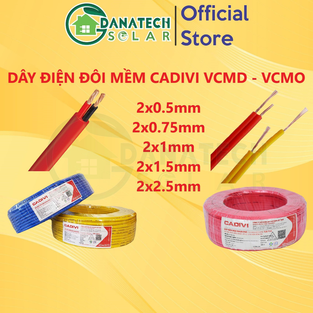 Mua Dây điện CADIVI đôi mềm | lõi đồng cao cấp | Vcmd Vcmo 2x0.5mm2 ...