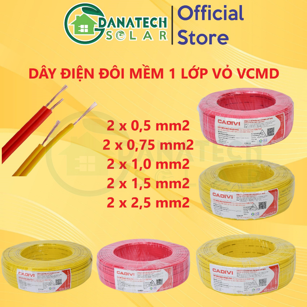 Mua Dây điện CADIVI đôi mềm | lõi đồng cao cấp | Vcmd Vcmo 2x0.5mm2 ...