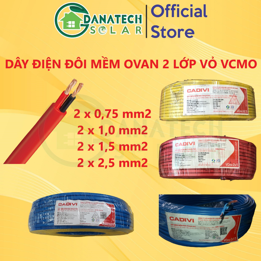 Mua Dây điện CADIVI đôi mềm | lõi đồng cao cấp | Vcmd Vcmo 2x0.5mm2 ...