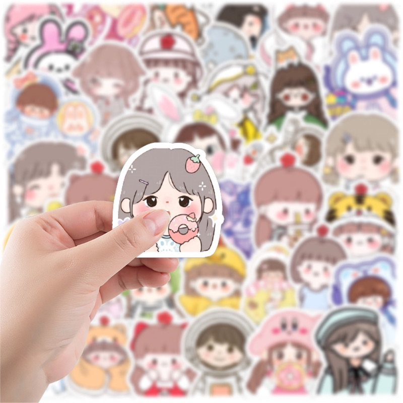 Mua Set 50 Stickers Cô Gái Đáng Yêu Chống Thấm Nước Mẫu Mới 2023 Cực ...