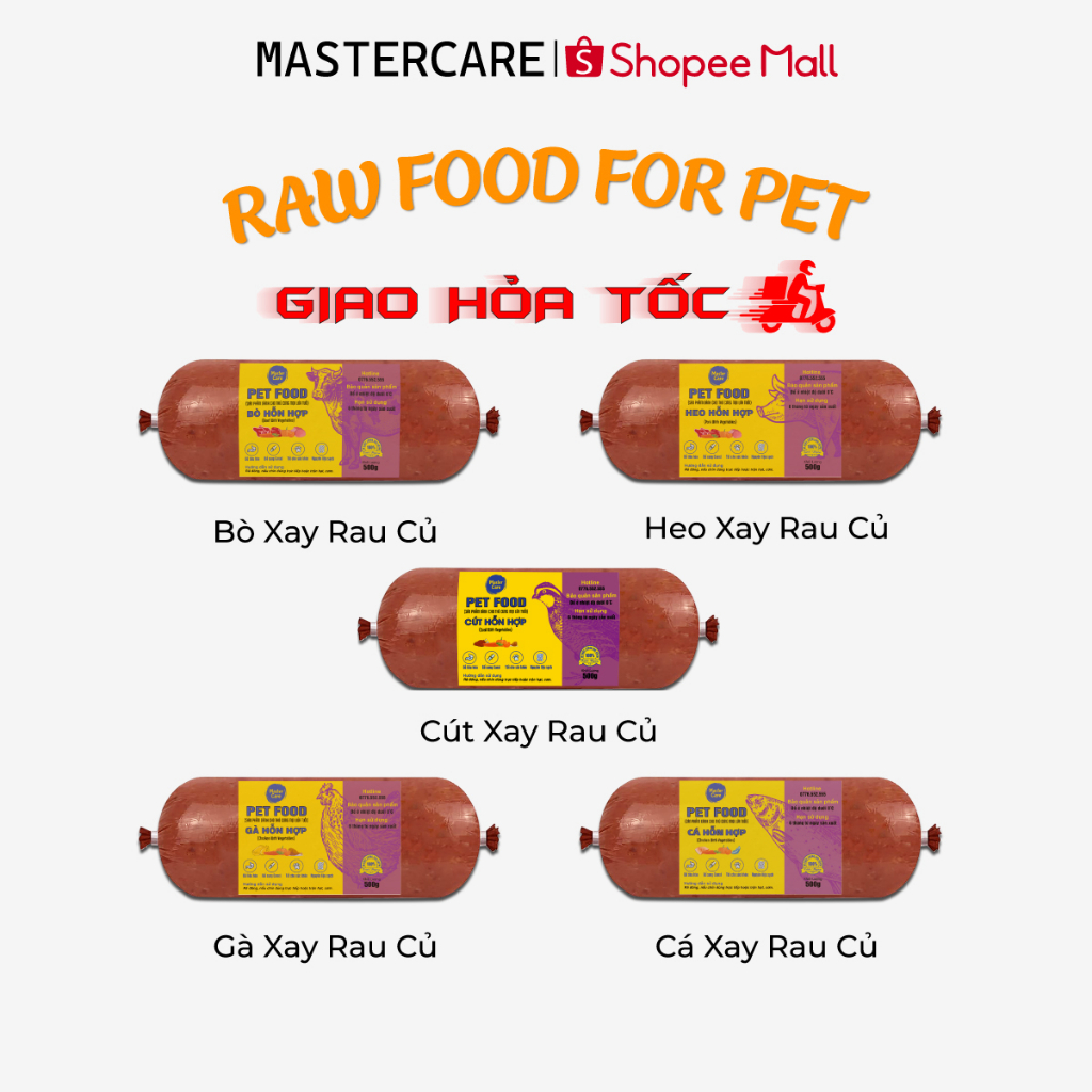 Mua Thức Ăn Cho Chó Mèo MASTERCARE Đủ Vị Gà Bò Heo Cá Cút Thức Ăn Cho ...