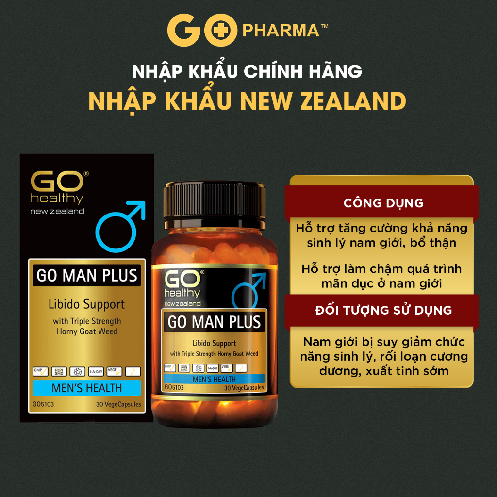 Mua Viên uống tăng cường sinh lý nam GO Healthy GO Man Plus giúp bổ ...