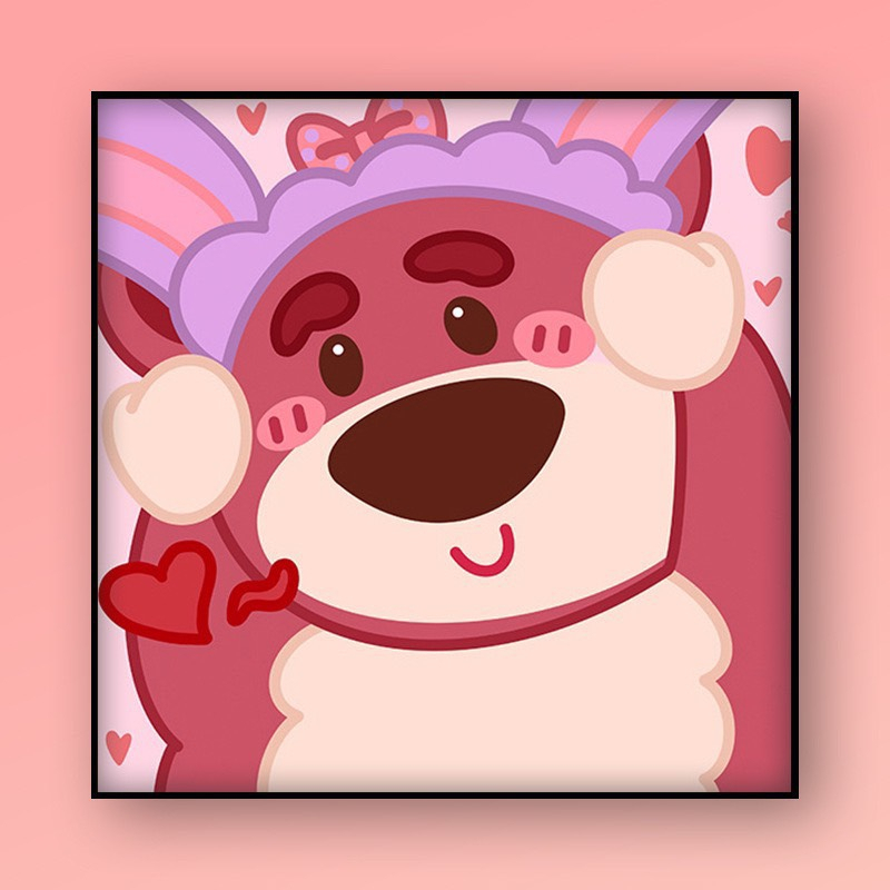 Mua Tranh Số Hóa Gấu Dâu LOSTO Tô Màu Nhân Vật Gấu Dâu Tây, Tranh Tô ...