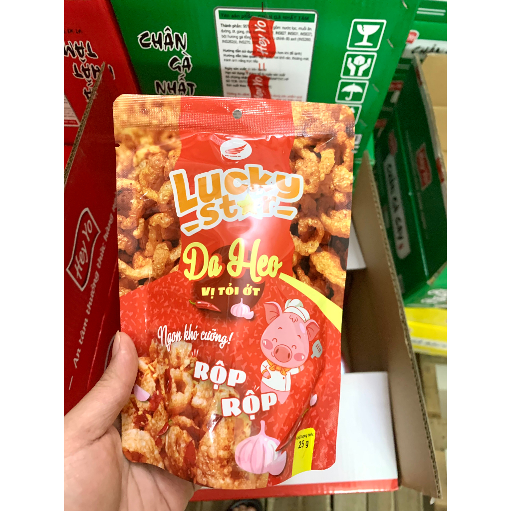 Mua Da heo mắm hành Lucky Star gói 25g đồ ăn vặt Việt Nam siêu ngon ...