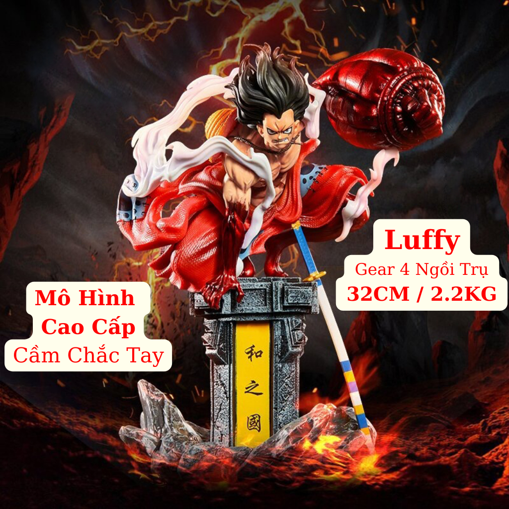 Mua Mô Hình Luffy Gear 4 Ngồi Trụ Đèn 32cm BOUNCE MAN Mô hình One Piece ...