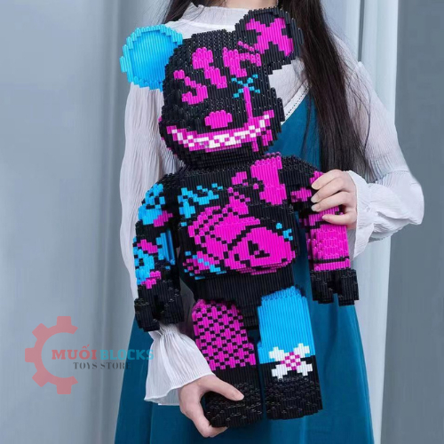Mua Lego gấu Bearbrick 55cm Jinx hãng XINZ. Mô hình lắp ráp lego decor ...