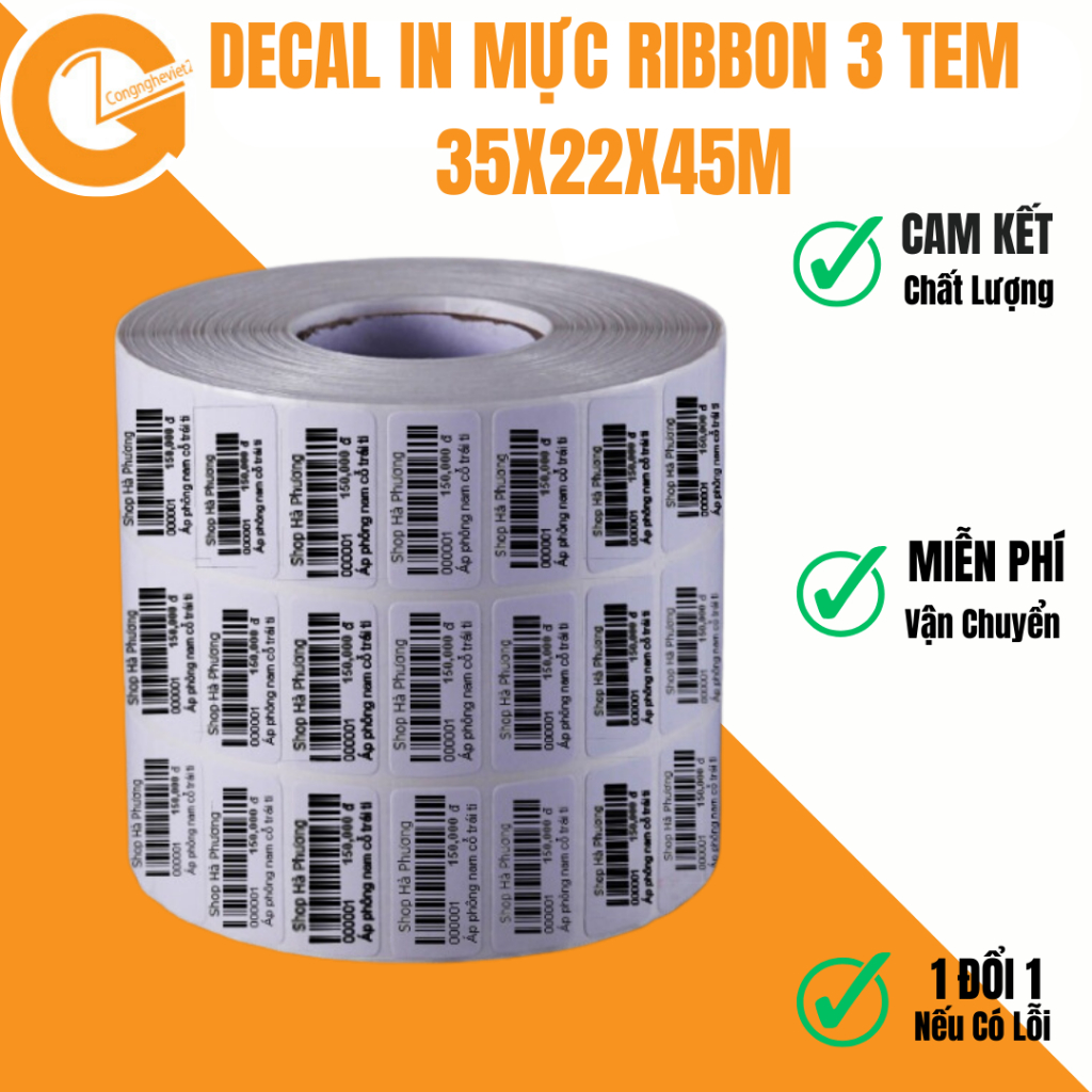 Mua Giấy in mã vạch sử dụng mực in ribbon THERMALPAPER in tem quần áo ...