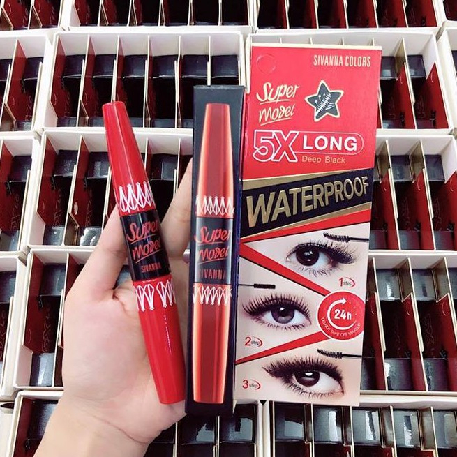 Mua Mascara Chuốt nối mi Hai Đầu Sivanna Super Model Water Proof 5X ...