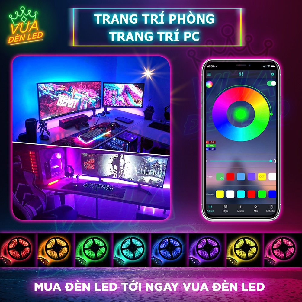 Mua Combo Gaming 3: Dây led aRGB 5M + 2 thanh LED nháy theo nhạc + Đồng ...