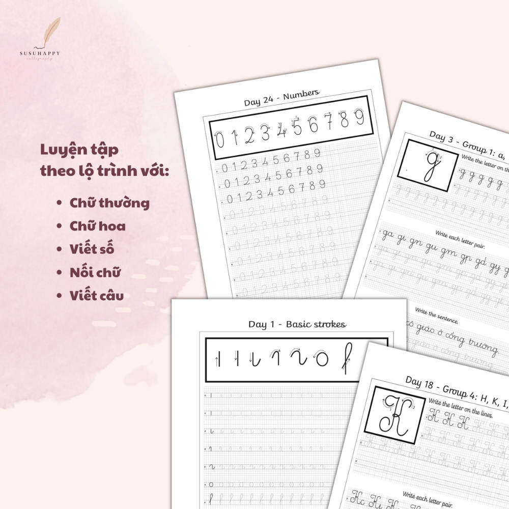 Mua Workbook 30 Ngày Cải Thiện Chữ Viết Tay Vietnamese Cursive, Giúp ...