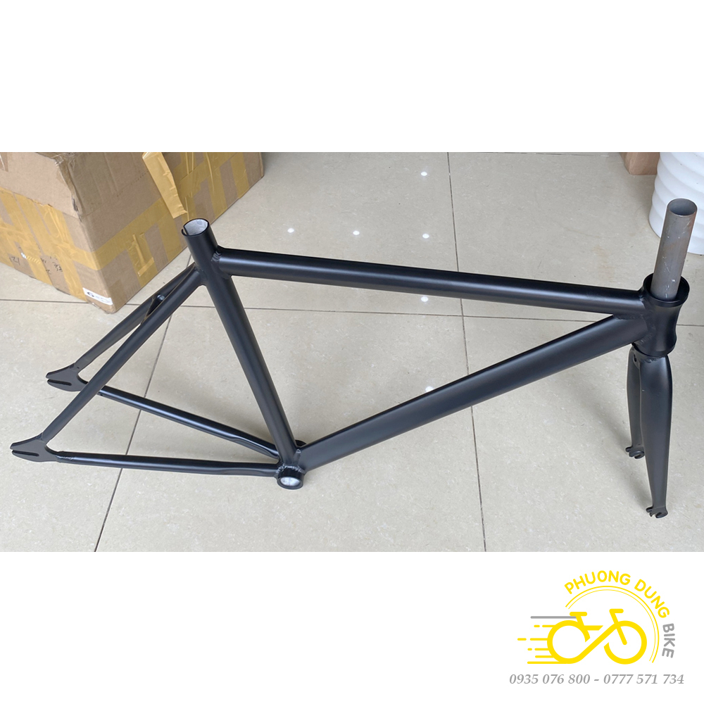Mua Khung sườn nhôm xe đạp Fixed Gear Noname - Đen Nhám Size 52 giá rẻ ...