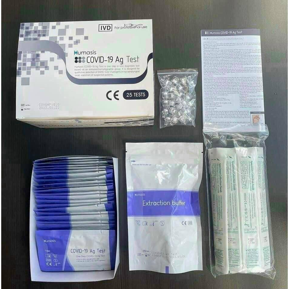 Mua Một bộ Kit Test nhanh Covid-19 Humasis Ag Test, que test nhanh ...