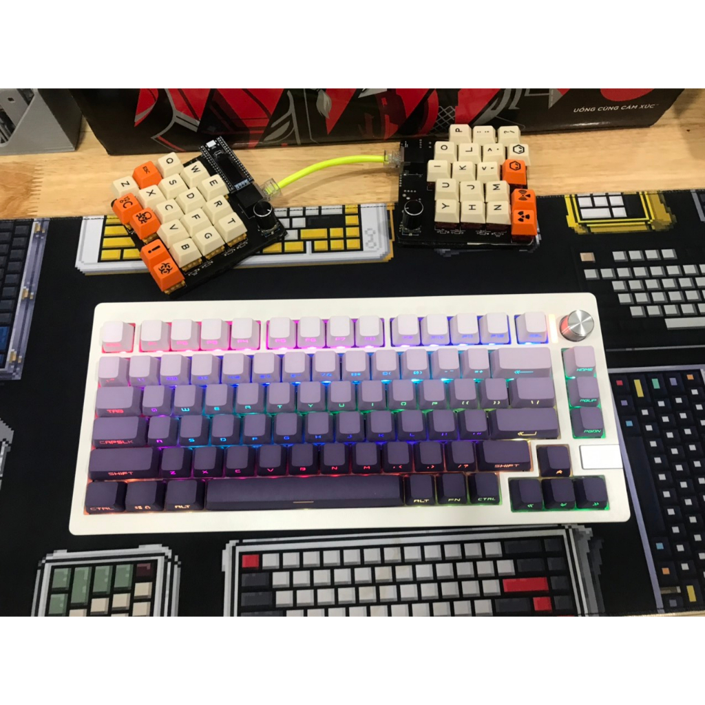 Mua KIT LMK81-KIT BÀN PHÍM CƠ LMK81 Mạch xuôi, 3 chế độ kết nối, Nhôm ...