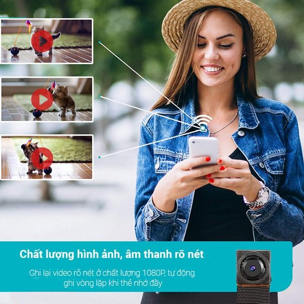 Mua Camera Mini V999 Nhỏ Gọn Wifi Thông Minh Gắn Cúc Áo Pin 4H Bản Hộp ...