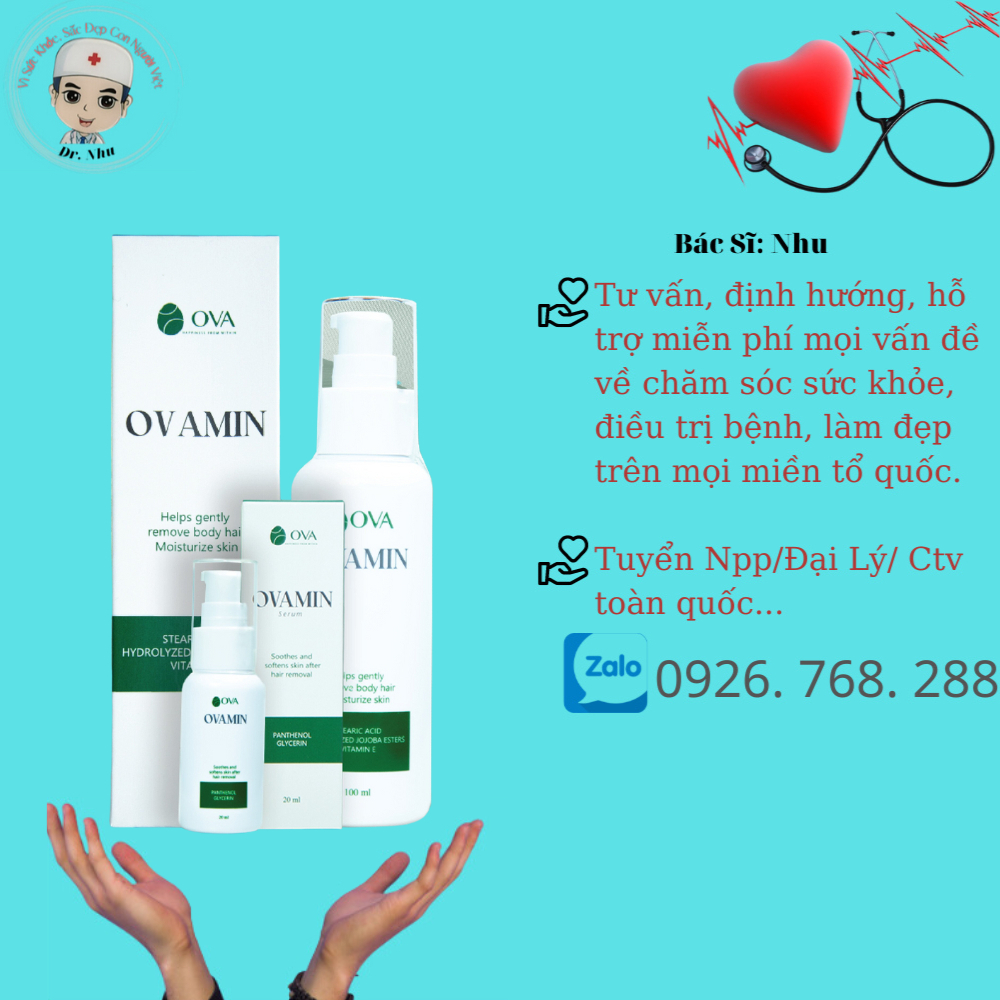 Mua Bộ Kem Tẩy Lông Và Serum Ức Chế Mọc Lông OVAMIN Chính Hãng, An Toàn ...