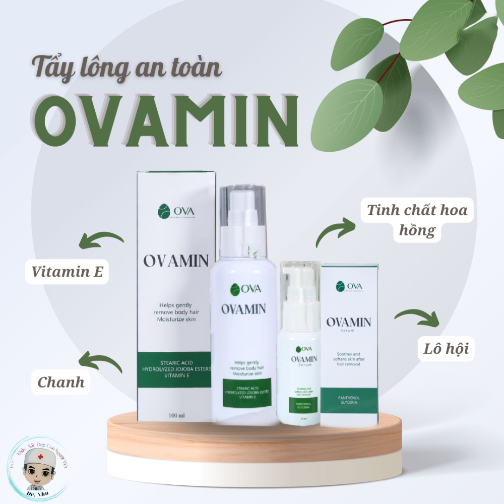 Mua Bộ Kem Tẩy Lông Và Serum Ức Chế Mọc Lông OVAMIN Chính Hãng, An Toàn ...