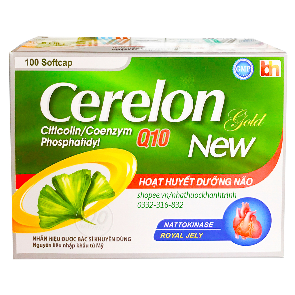 Mua (100 viên) Viên uống bổ não CERELON CITICOLIN GOLD - tăng cường ...