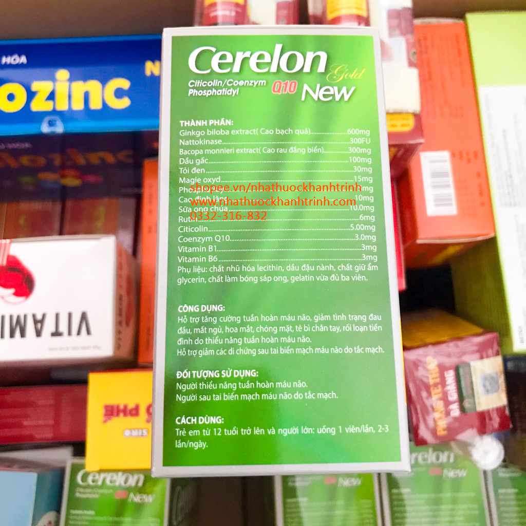 Mua (100 viên) Viên uống bổ não CERELON CITICOLIN GOLD - tăng cường ...