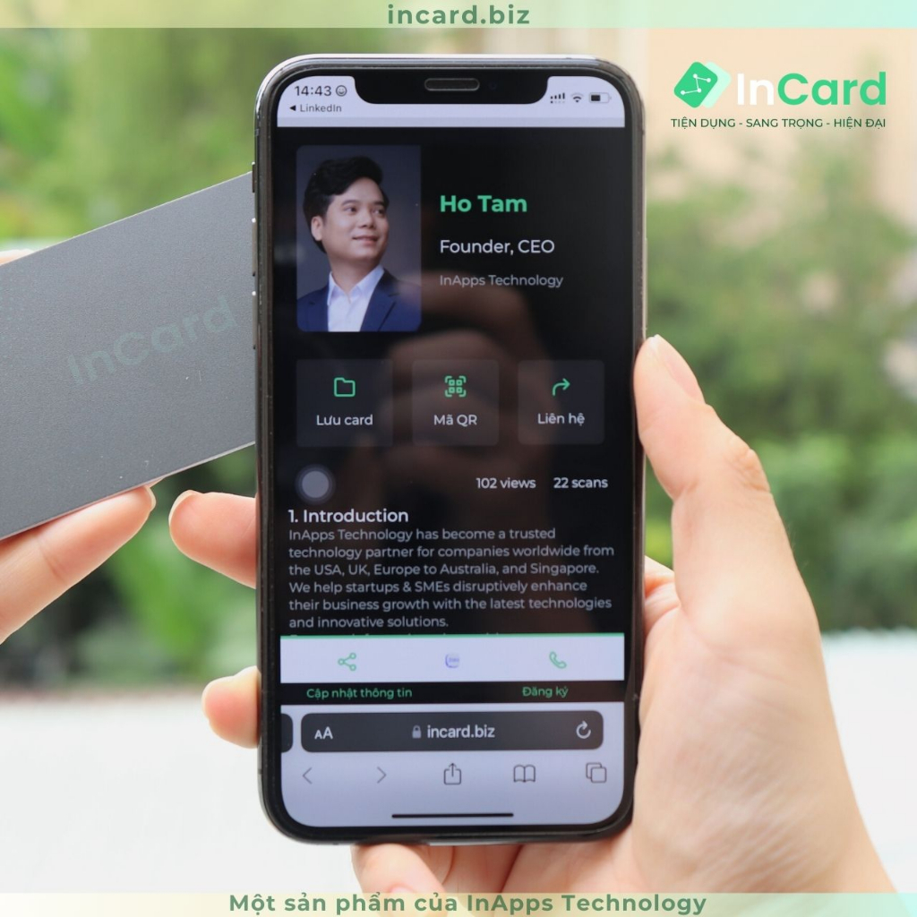 Mua Thẻ cá nhân thông minh - Thẻ NFC - Card Visit thông minh InCard ...