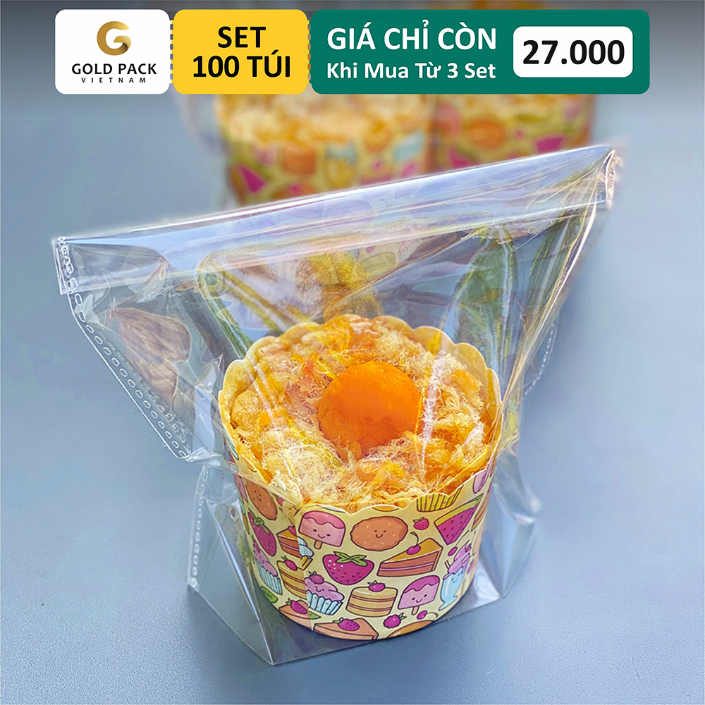 Mua Túi Đựng Cupcake, Túi Đựng Cup Bông Lan Trứng Muối - Set 100 Túi ...