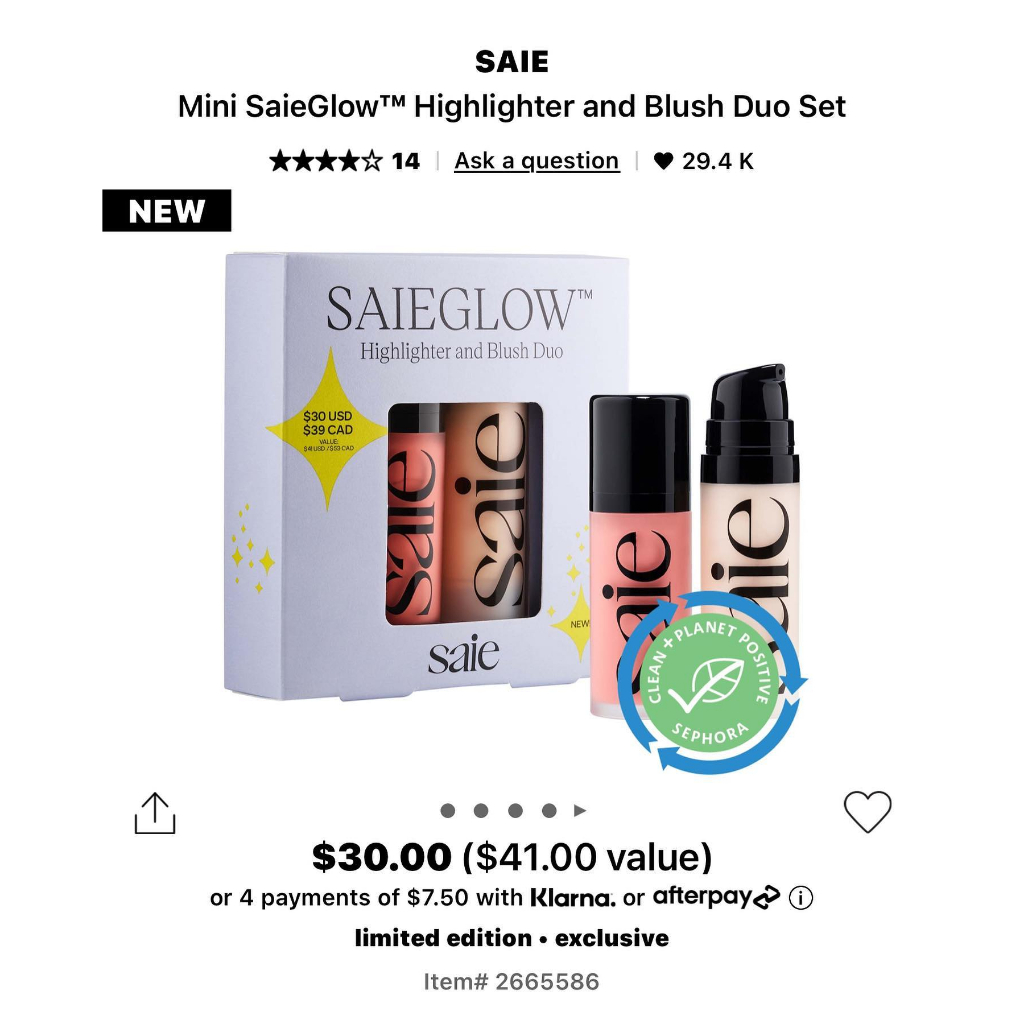 [SALE 30%] Set má hồng fullsize + highlight mini Saie $30 tại TP. Hồ ...