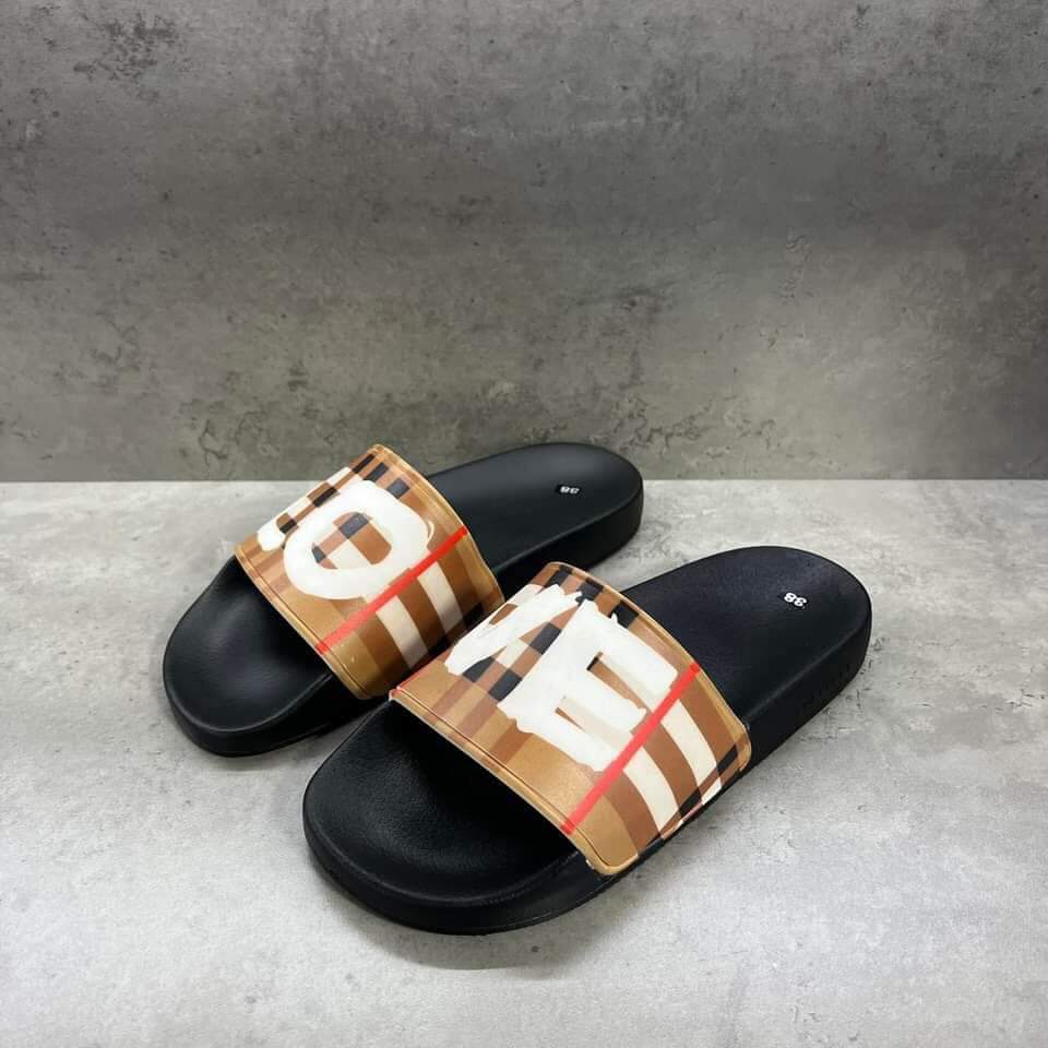 Mua Dép lê quai ngang BBR kẻ - Dép da nam bản da PU đế cao su non mềm ...