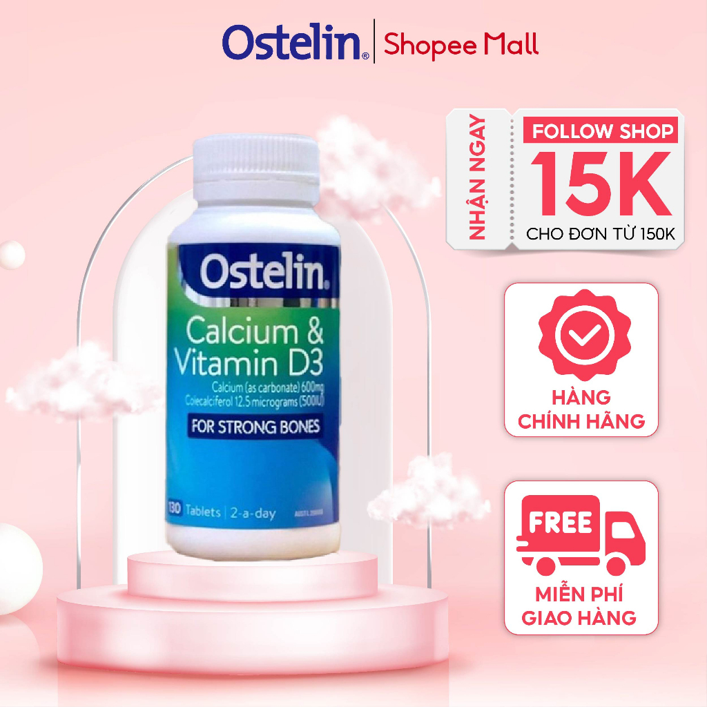 Mua Viên uống bổ sung Canxi và Vitamin D3 cho mẹ bầu Ostelin Calcium & Vitamin D3 130 viên Úc ...