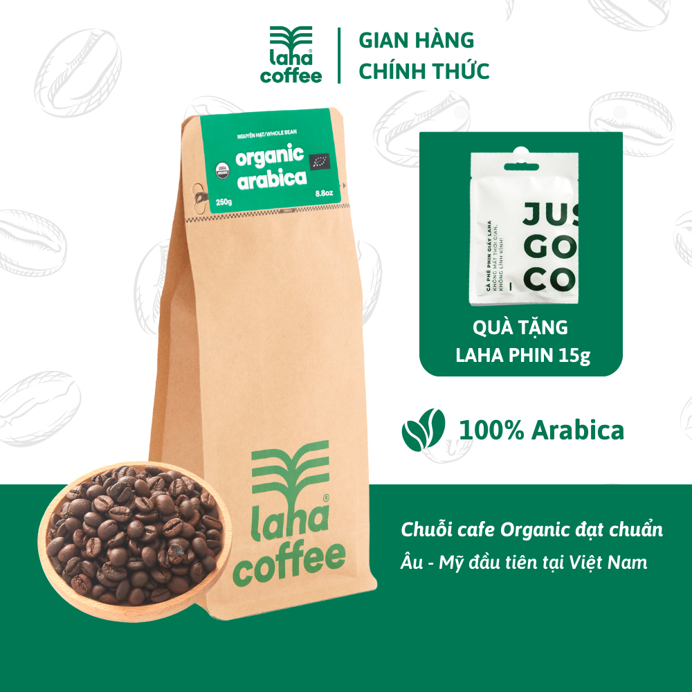 Mua Cà phê nguyên chất Laha Arabica 100% dạng hạt, bột pha phin pha máy ...