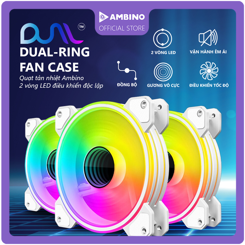 Mua Fan Ambino AFD Dual-ring 120mm – Fan Led ARGB với 2 vòng LED trong ...