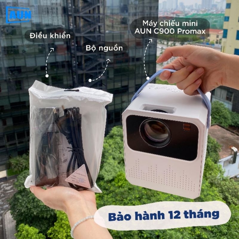 Máy chiếu mini Aun C900 promax - xem phim giải trí gia đình - MixASale