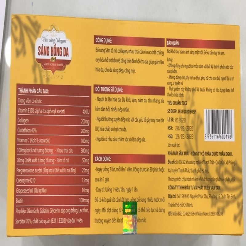 Mua VIÊN UỐNG COLLAGEN SÁNG HỒNG DA – SÂM TỐ NỮ, NHAU THAI CỪU – GIÚP ...
