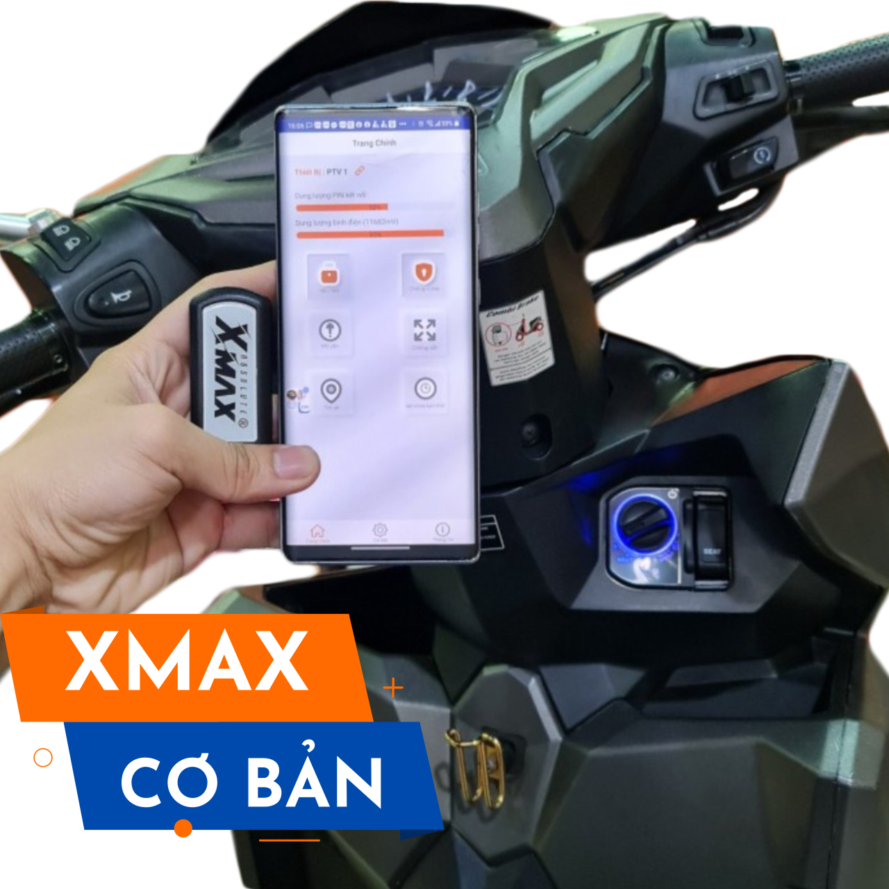 Mua Smartkey Xmax Cơ Bản bảo vệ xe với Smartphone và Remote - Vario 125 ...