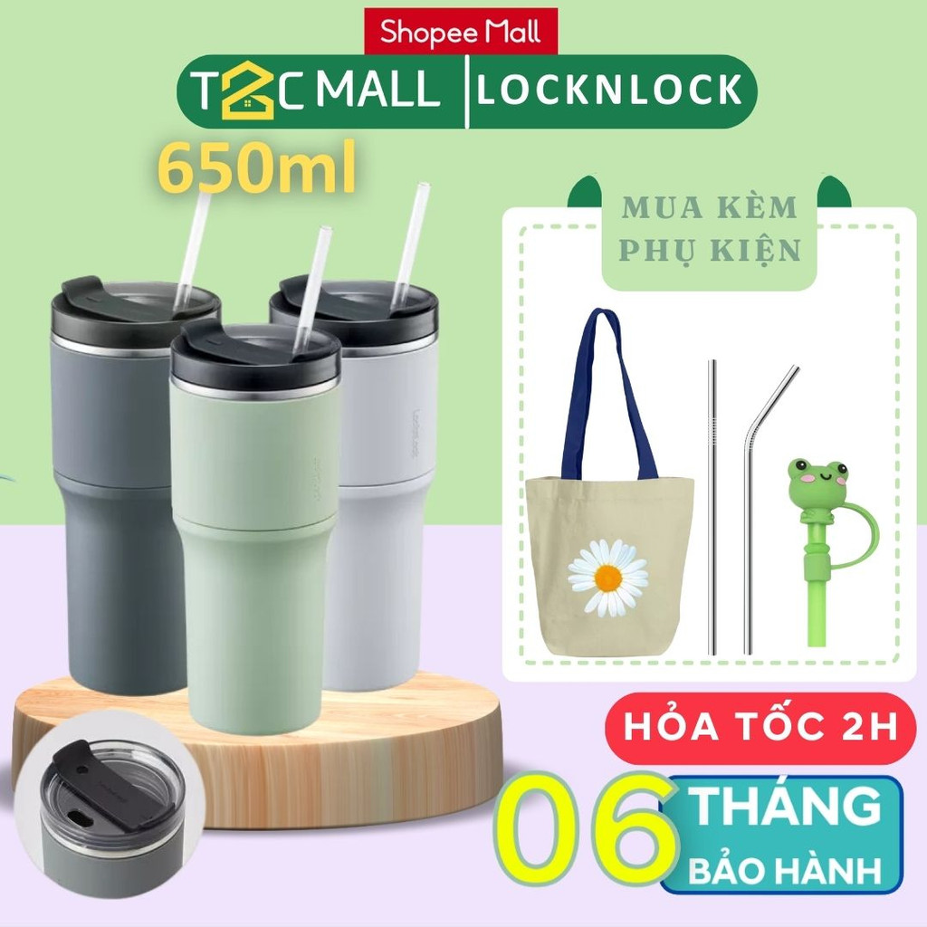 Mua Ly Giữ Nhiệt LocknLock 650ML Kèm Ống Hút Và Cọ Rửa Metro Drive Lock ...