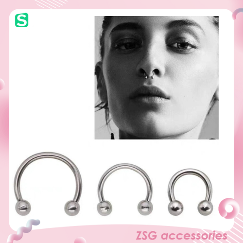 Mua Khuyên Mũi Septum / Tai / Môi hình chữ C màu Bạc 8mm / 10mm / 12mm ...