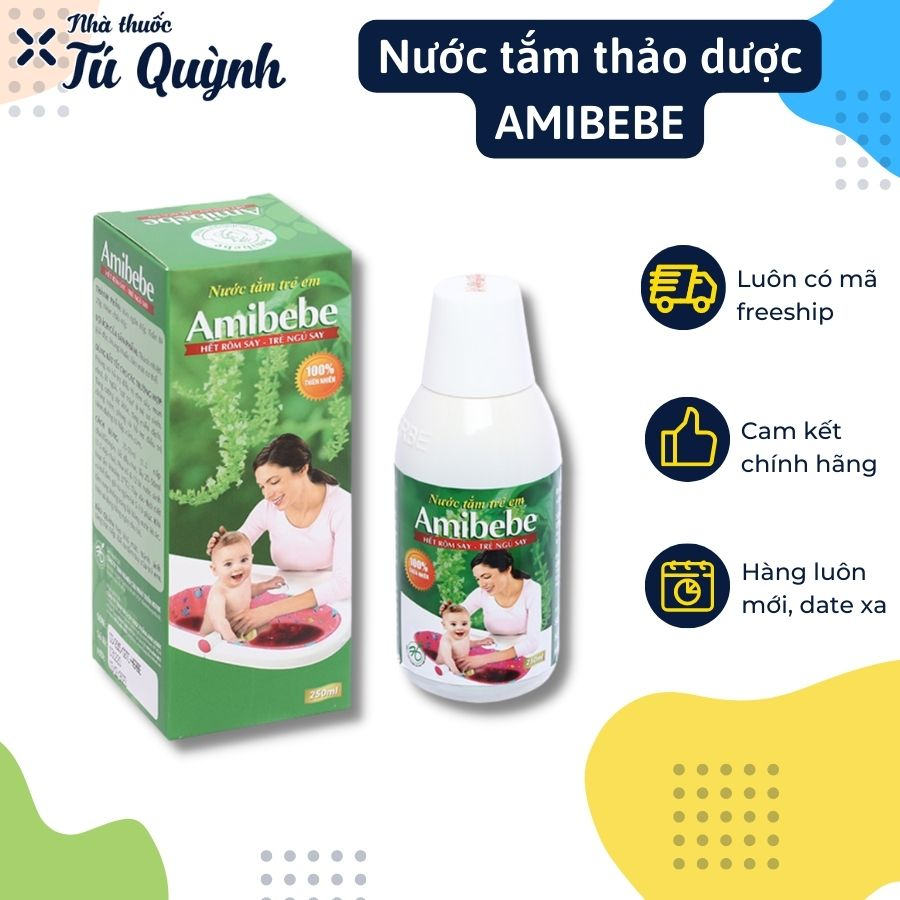 Mua Nước tắm thảo dược Amibebe kháng khuẩn, ngừa rôm sảy cho trẻ sơ ...