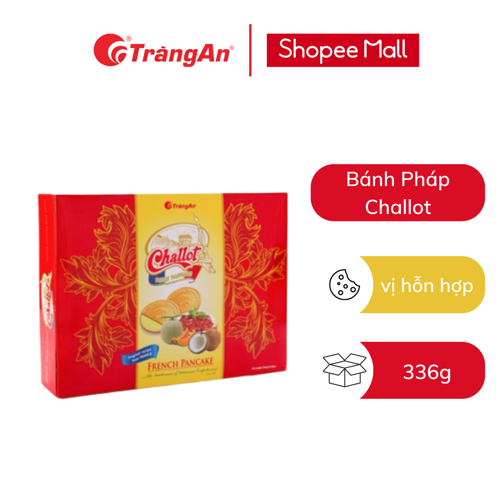 Mua Bánh cookie Pháp Challot hỗn hợp hộp 336g, giòn xốp, thơm mát vị ...