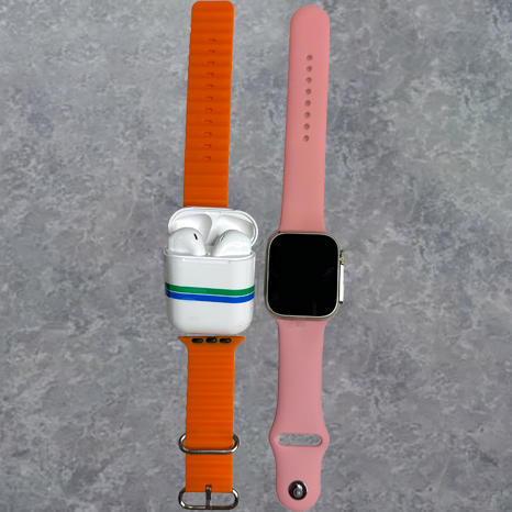 Mua Đồng Hồ Thông Minh T55 Pro Max Ultra 8 Hồng Kèm Tai Nghe Kết Nối ...