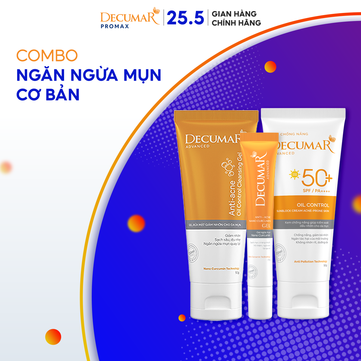 Mua Bộ Gel Giảm Mụn, Ngừa Thâm Toàn Diện Decumar Advanced Anti-Acne ...