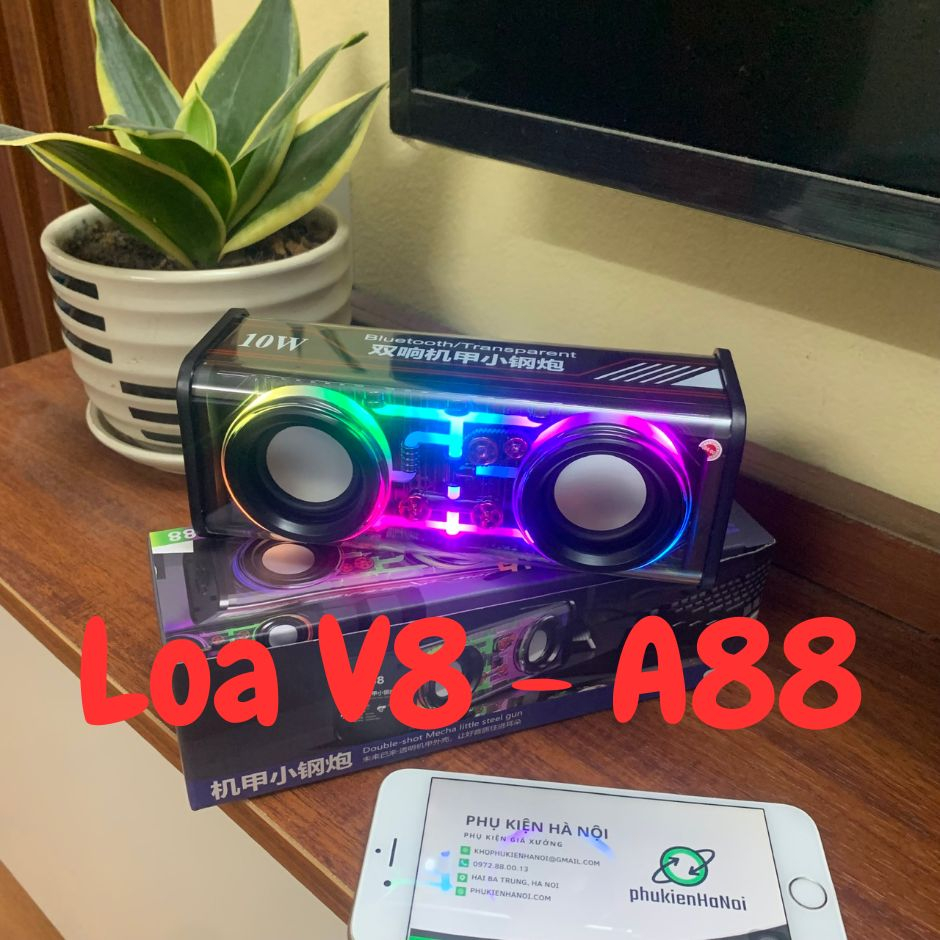 Mua Loa bluetooth A88 - V8 âm thanh hay bass cực mạnh có đèn led - PK ...