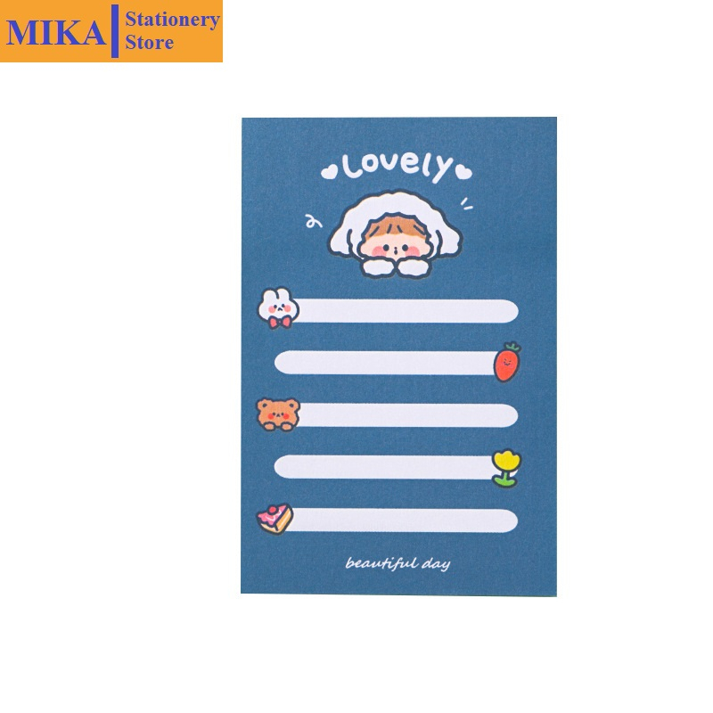 Mua Giấy note MIKA mẫu cute hoạt hình màu xanh, giấy ghi chú dễ thương ...