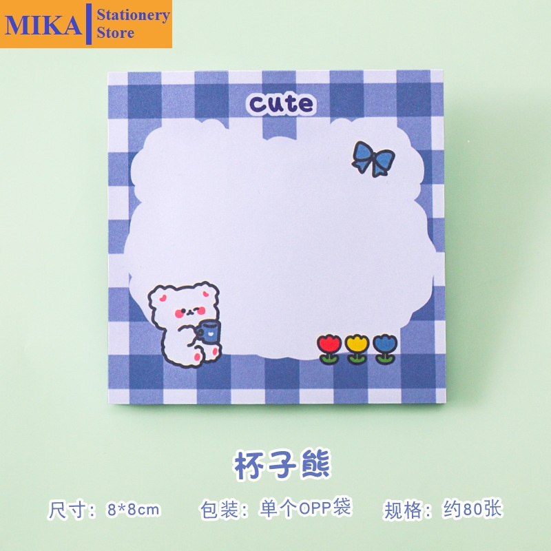 Mua Giấy note MIKA mẫu cute hoạt hình màu xanh, giấy ghi chú dễ thương ...