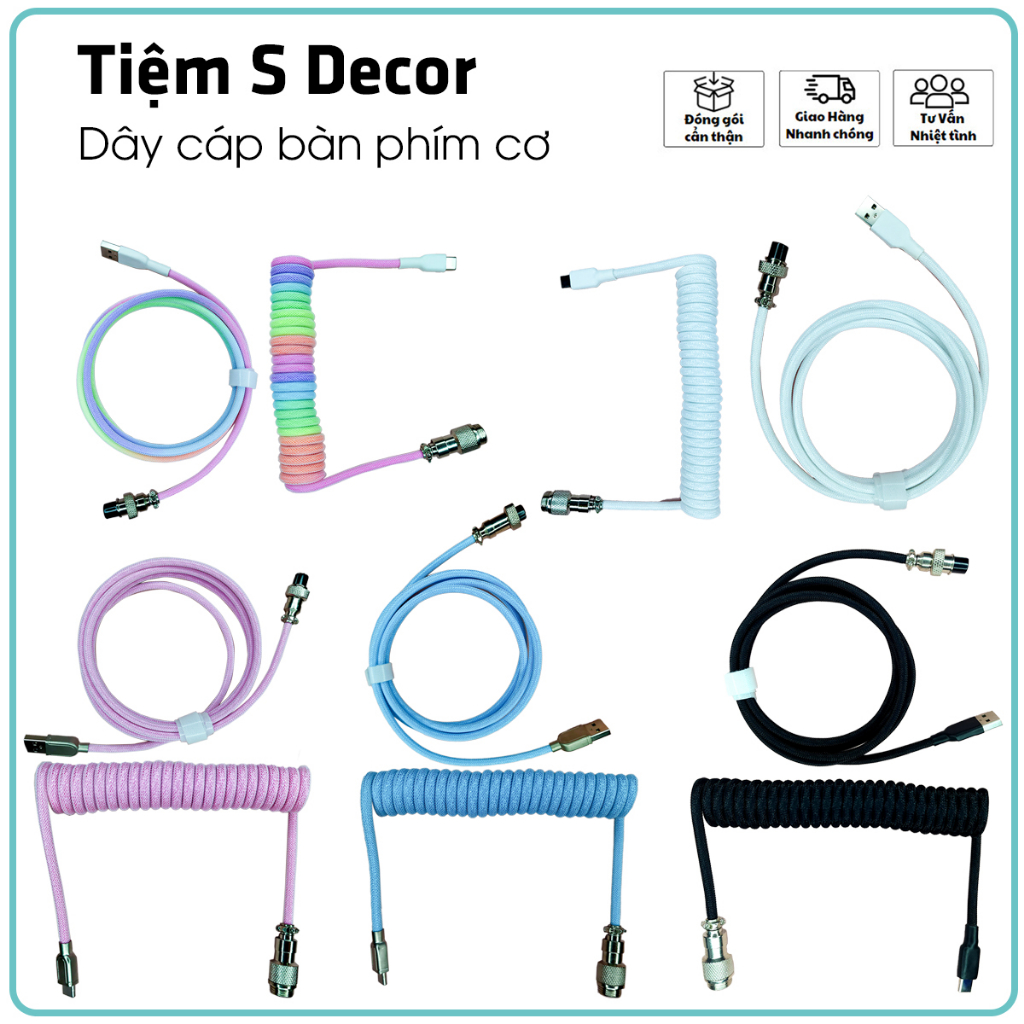 Dây Cáp Bàn Phím Cơ, Cáp Lò xo, Loại Type C, Customize | BigBuy360 ...