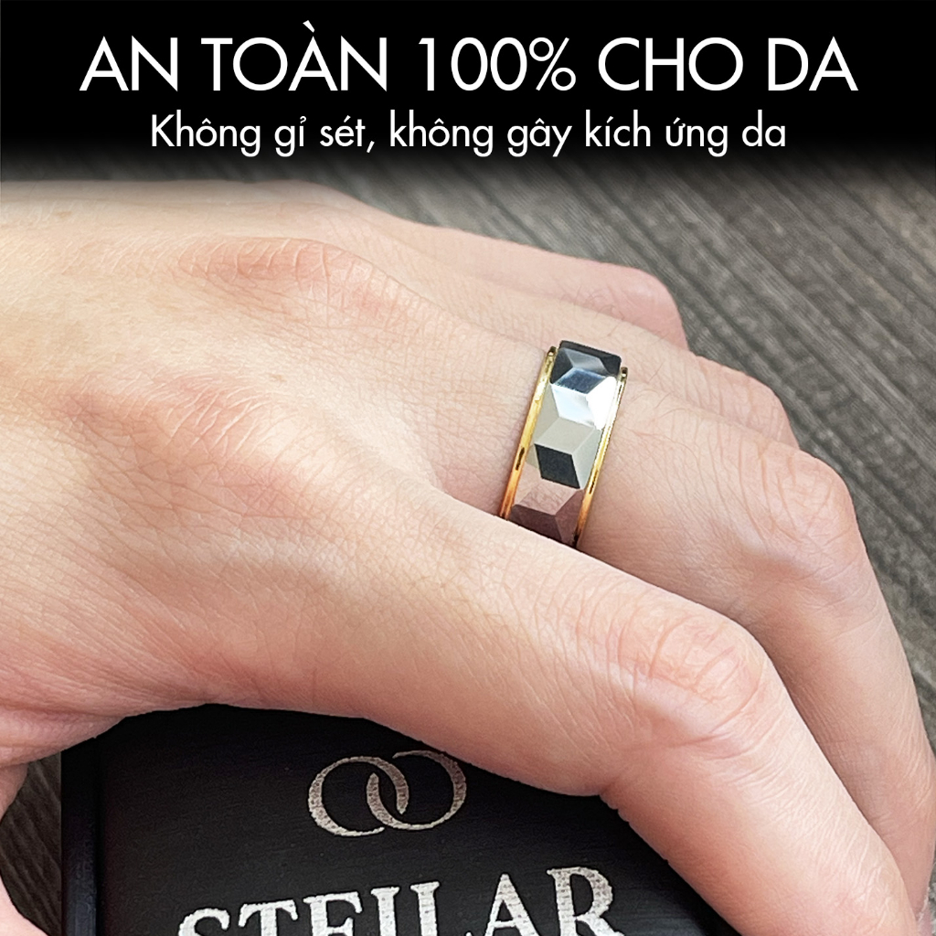 Mua Nhẫn Nam Vonfram Stellar "The Canopus" Vát Khối Hình Thoi 3D - Cao ...