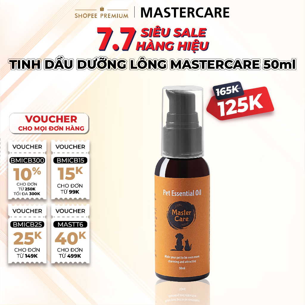 Tinh Dầu Dưỡng Lông Thú Cưng MASTERCARE FOR PET Xịt Khử Mùi Chó Mèo ...