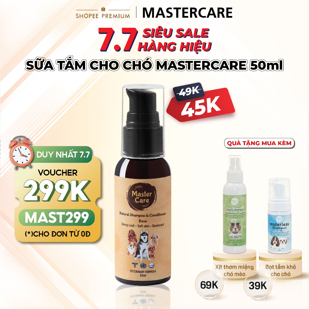 Sữa Tắm Chó Mèo MASTERCARE Siêu Khử Mùi Lưu Hương Đến 7 Ngày Mượt Lông ...