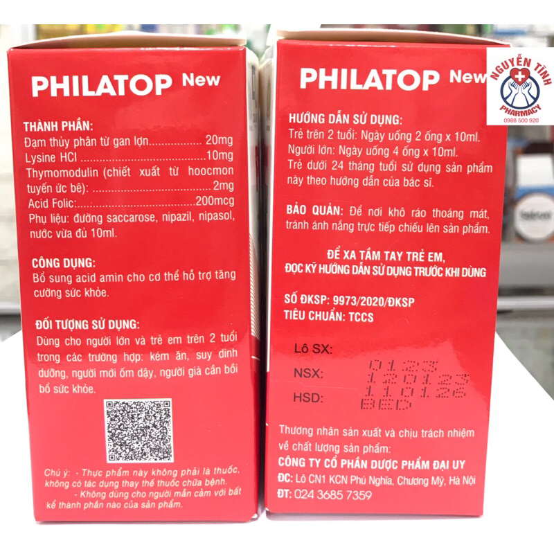 Mua Philatop new ống nhựa giúp ăn ngon, bổ dưỡng hộp 20 ống giá rẻ nhất ...