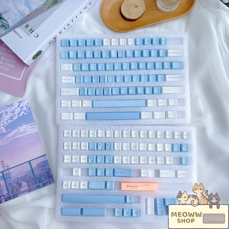 Keycap Màu Xanh Đơn Giản Cho Bàn Phím Cơ