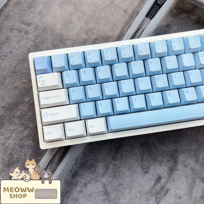 Keycap Màu Xanh Đơn Giản Cho Bàn Phím Cơ