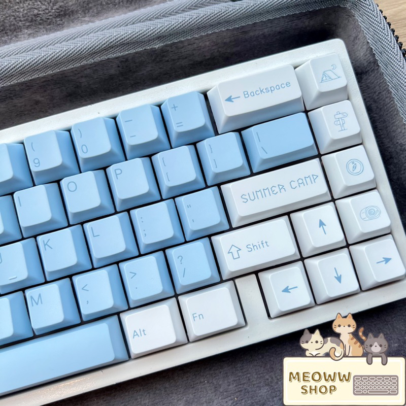 Keycap Màu Xanh Đơn Giản Cho Bàn Phím Cơ
